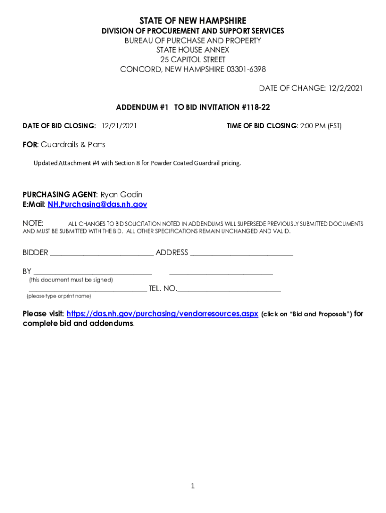 Fillable Online Fillable Online admin state nh : State of New Hampshire ...