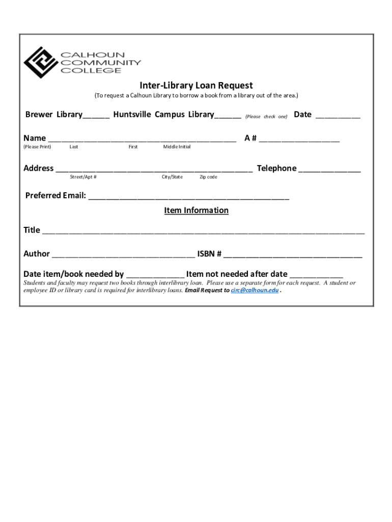 Fillable Online Request Items from Another Institution Using ...