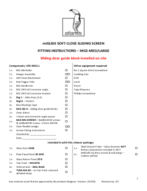 Fillable Online MG2-MEDIUM Sliding door guide block installed on site ...