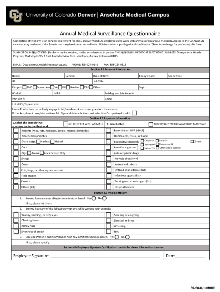Fillable Online Kenya Health Surveillance Form - Fill Out and Sign ...