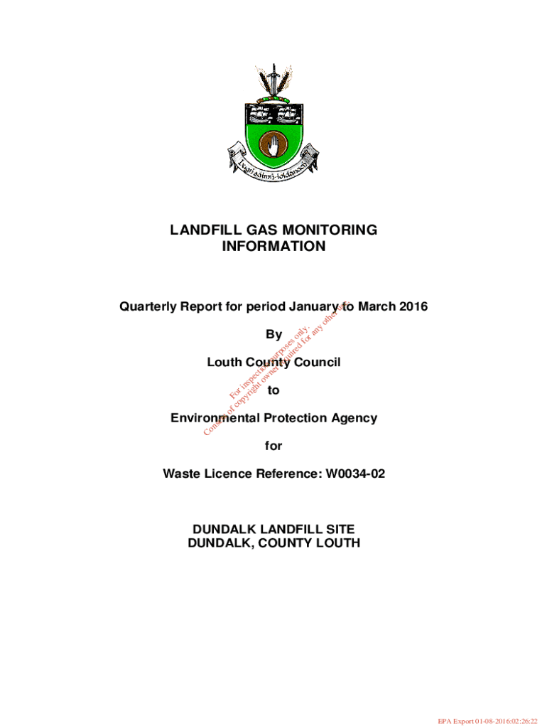 Fillable Online Landfill Gas Testing Program - Water and Waste Fax ...
