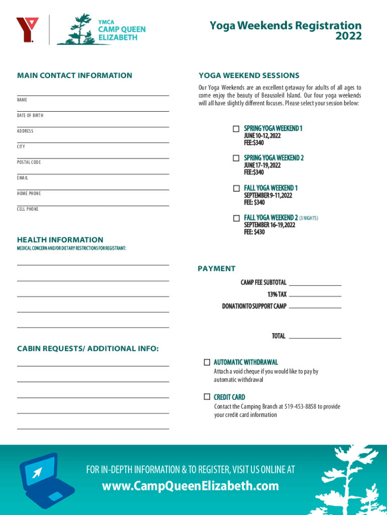 Fillable Online Short Breaks and Weekend Yoga Retreats in the USA Fax ...