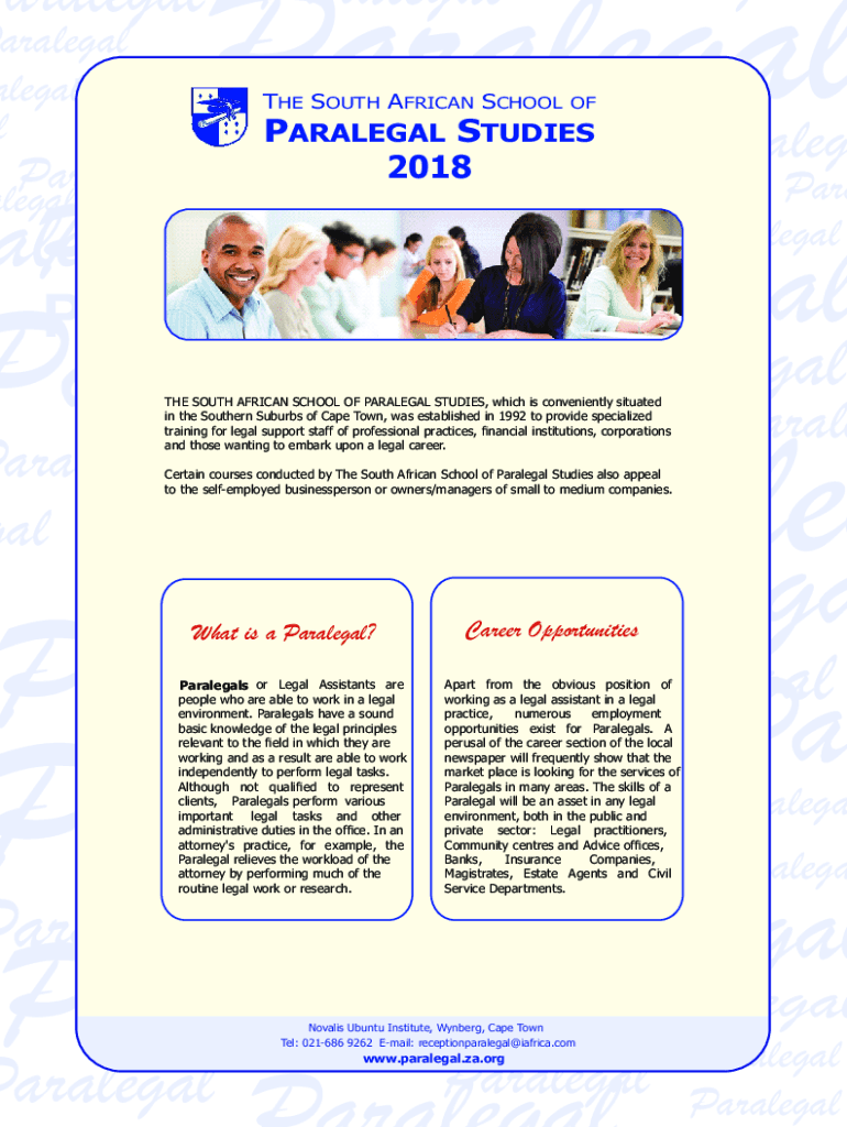 Fillable Online Paralegal Studies Non-Credit Certificate Fax Email ...