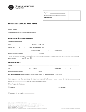 Preenchível Disponível ENTREGA DE VIATURA PARA ABATE Fax Email Imprimir ...