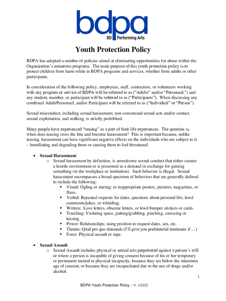 Fillable Online Youth Protection in Scouting - Glen Ellyn - BSA Troop ...