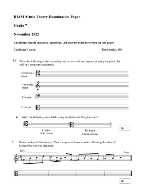 Fillable Online Grade Seven Music Theory: for ABRSM... by Williams ...