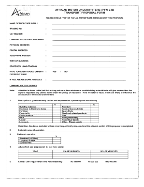 Fillable Online PROPOSAL FORM Crime and Civil Liability Insurance - SHA ...