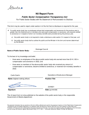 Fillable Online Nil Report Form for Public Sector Bodies Fax Email ...