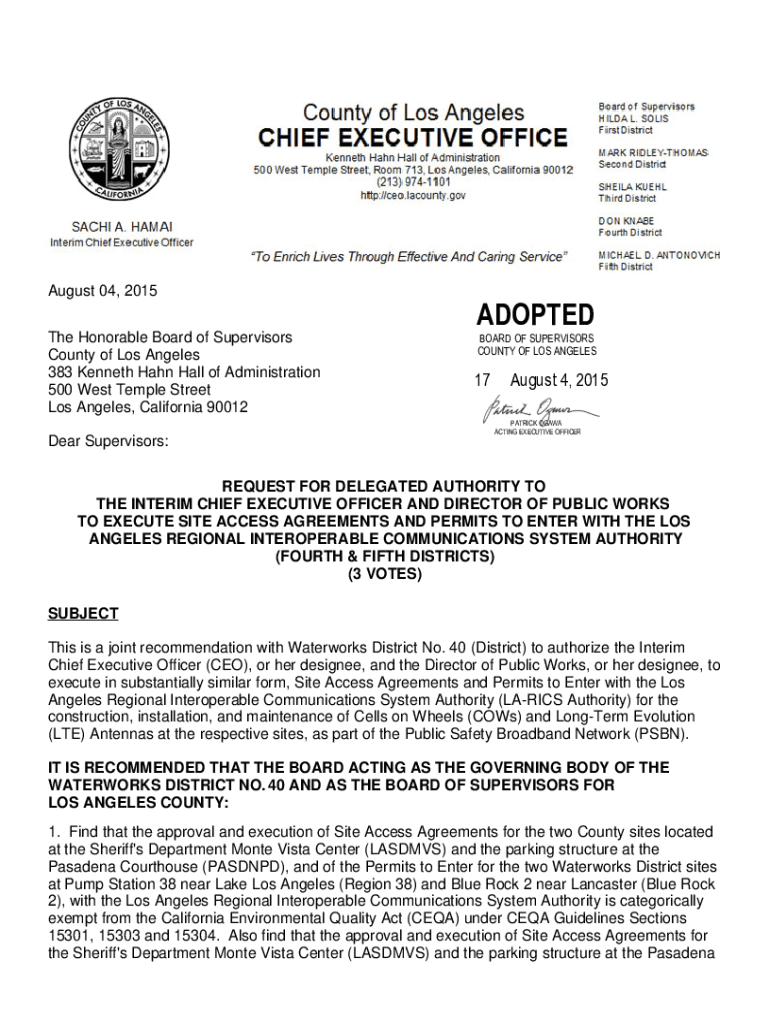 Fillable Online file lacounty IT IS RECOMMENDED THAT THE BOARD: - PDF Free Download Fax Email ...