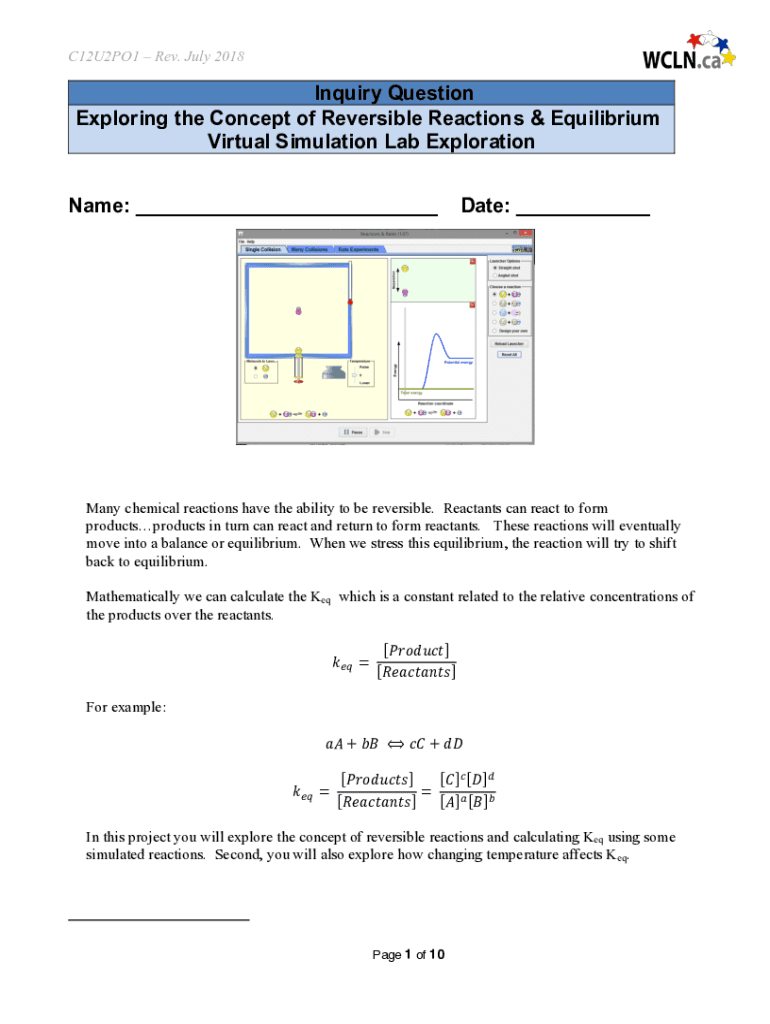 Fillable Online Reversible Reaction Definition, Symbol & Examples Fax ...