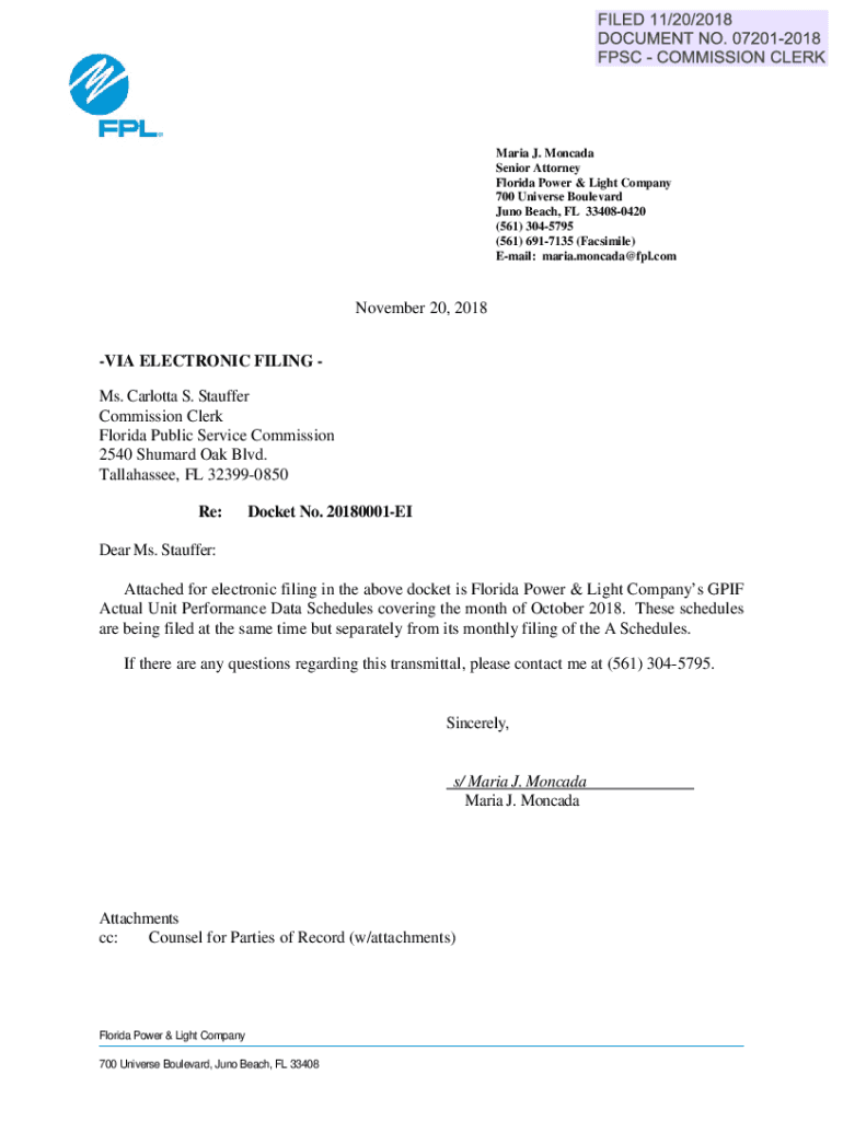 Fillable Online Actual Unit Performance Data Schedules covering the month of October 2018 Fax ...