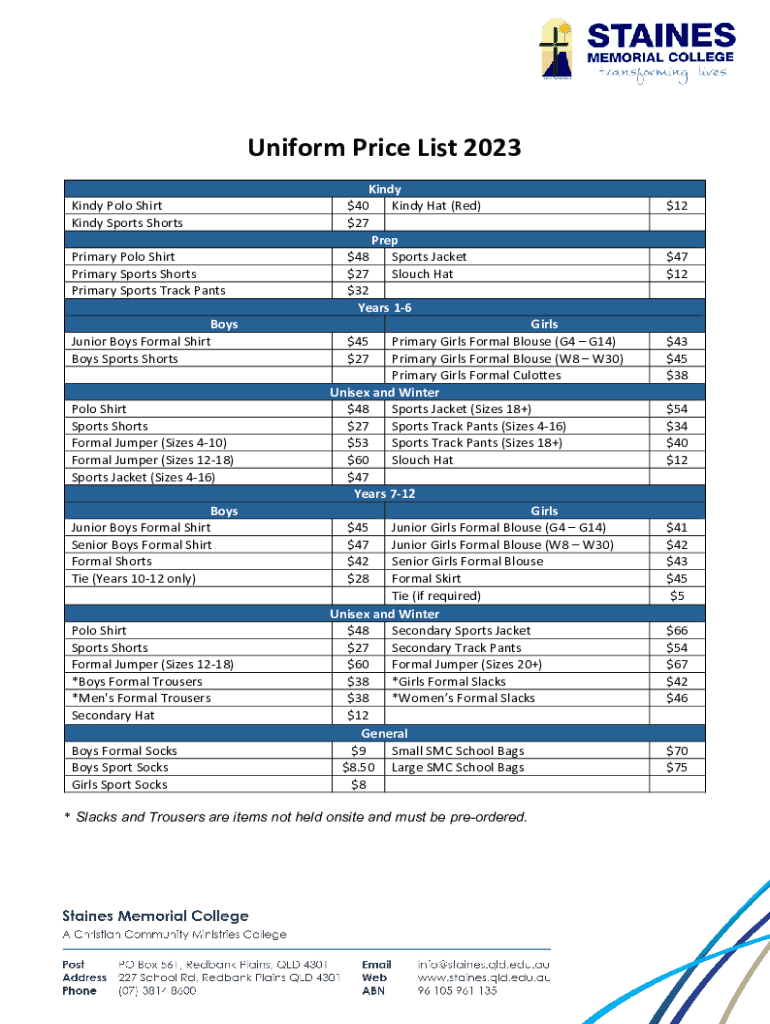 Fillable Online staines qld edu Boys Uniform Shirts in Boys School ...