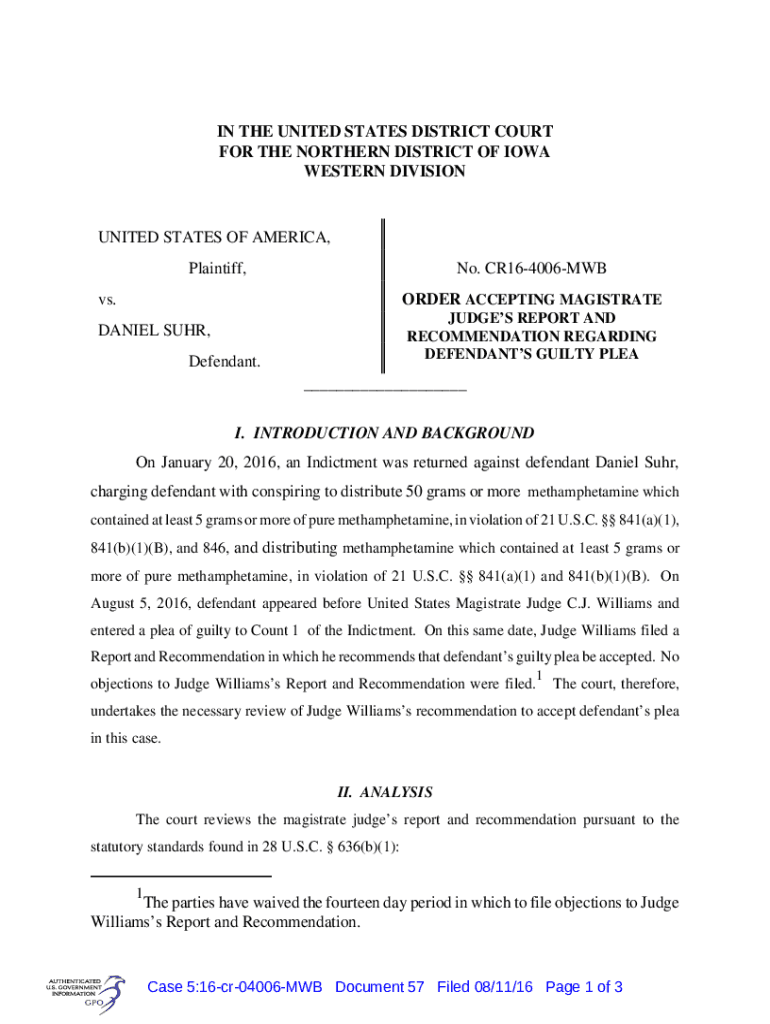 Fillable Online DANIEL SUHR, Fax Email Print - pdfFiller