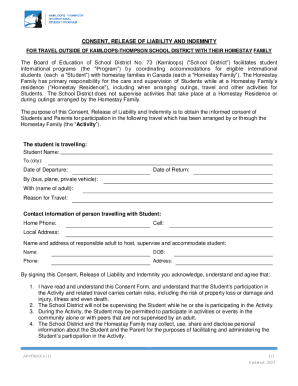 Fillable Online consent, release of liability and indemnity Fax Email ...