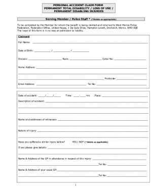 Fillable Online PTD, LOU, PDI Claim form - Sept 23.doc Fax Email Print ...