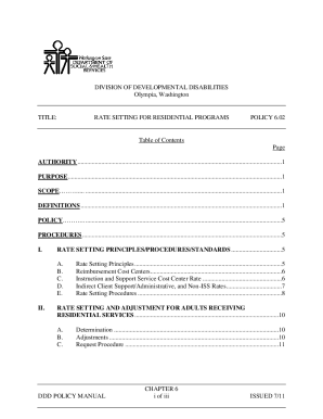 Fillable Online CHAPTER 5 DDA POLICY MANUAL PAGE 1 OF 20 ISSUED ... Fax ...