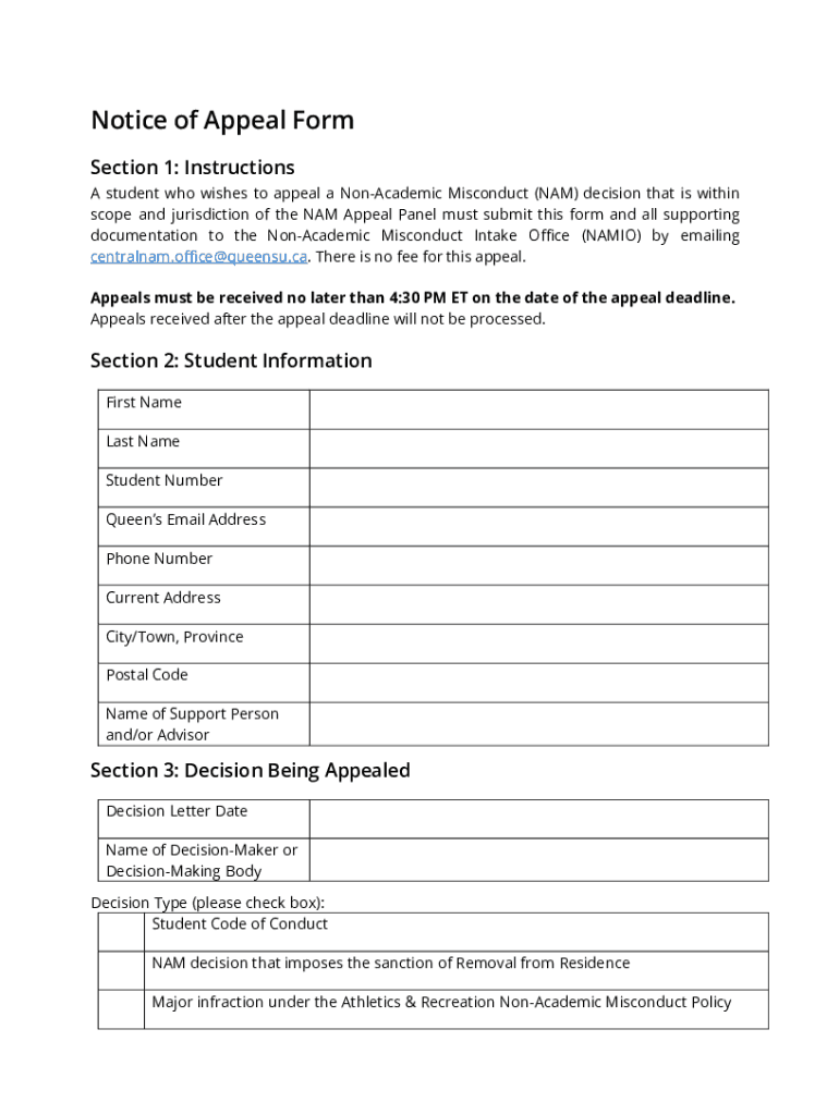 Fillable Online Rules of Procedure for NAM Appeal Panel - ... Fax Email Print - pdfFiller