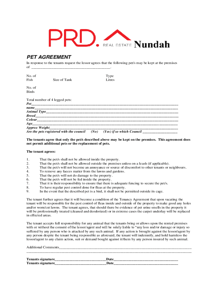 Fillable Online PETS Sample Clauses Fax Email Print - pdfFiller