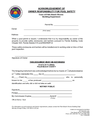 Fillable Online Pool Barrier Agreement Fax Email Print - pdfFiller