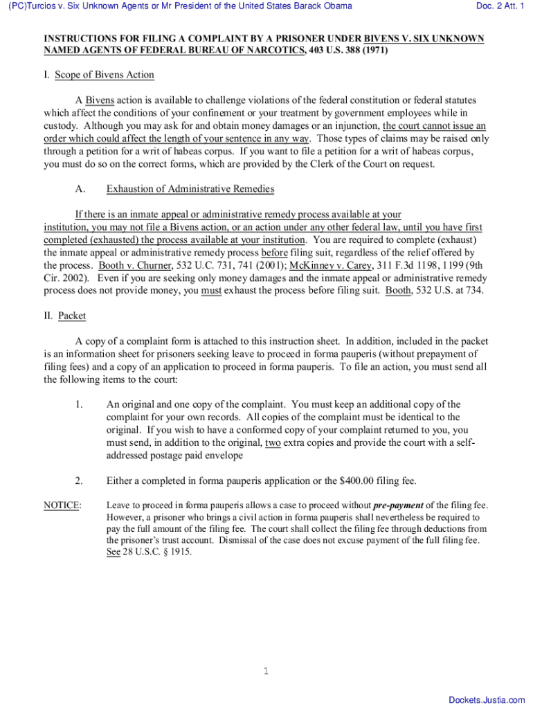 Fillable Online ORDER Striking 1 Complaint and Requiring Plaintiff to ...