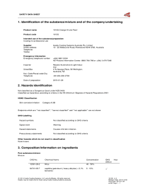 Fillable Online SAFETY DATA SHEET UNIVERSAL DEGREASER Fax Email Print ...
