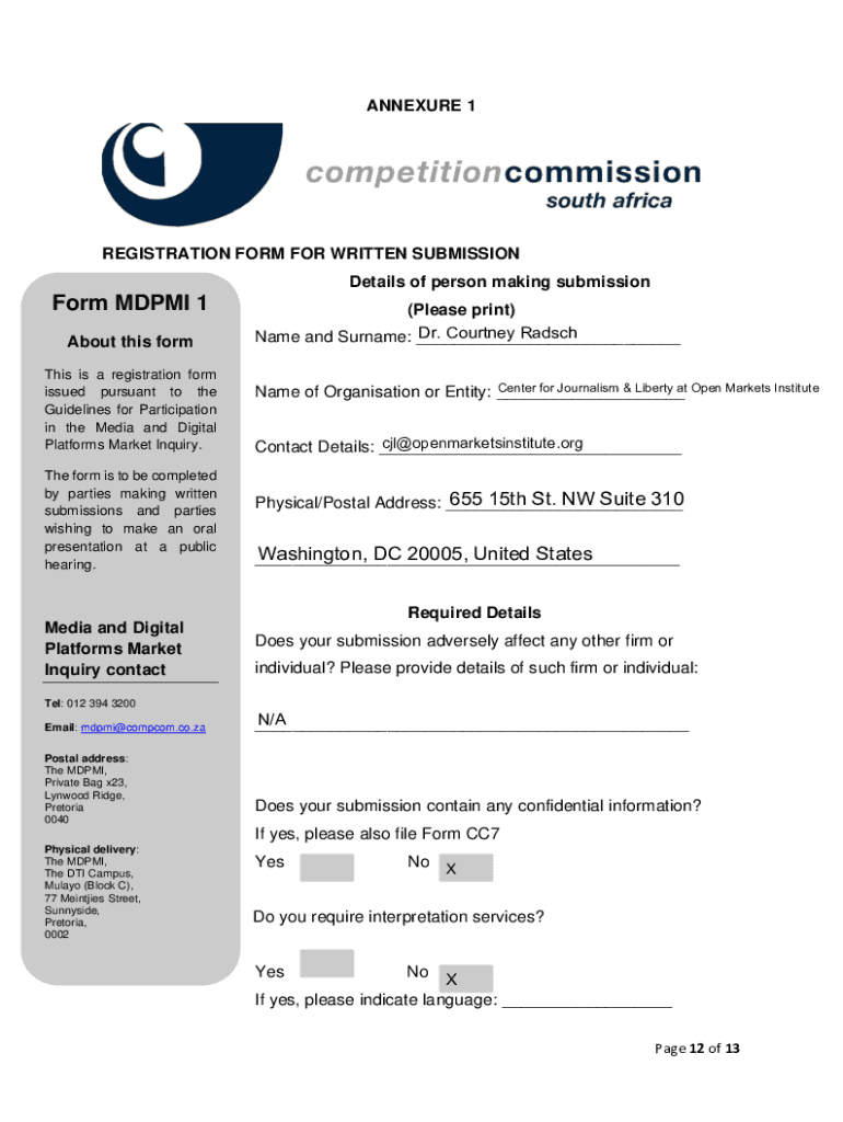 Fillable Online Committee Presenter Registration Form Fax Email Print ...