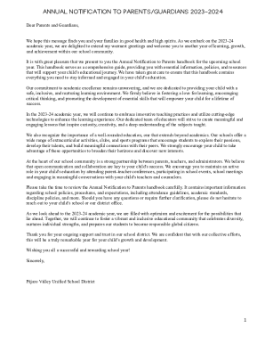 Fillable Online Dear Parents/Guardians, I hope this letter finds you in good ... Fax Email Print ...