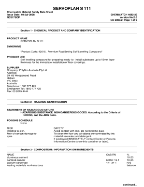 Fillable Online SAFETY DATA SHEET KAY SPECIALTY CLEANER & POLISH Fax ...