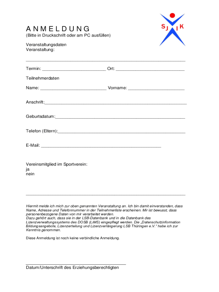 Ausfüllbar Online (Bitte in Druckschrift oder am PC ausfllen) Fax Email ...