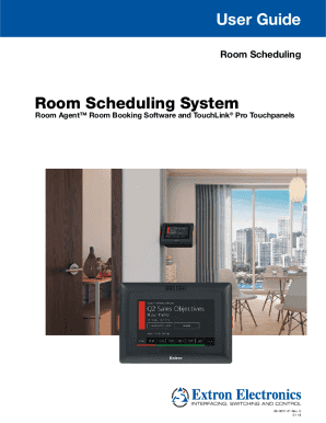 Fillable Online Extron Room Scheduling System User Guide, rev. C. Room Scheduling System User ...