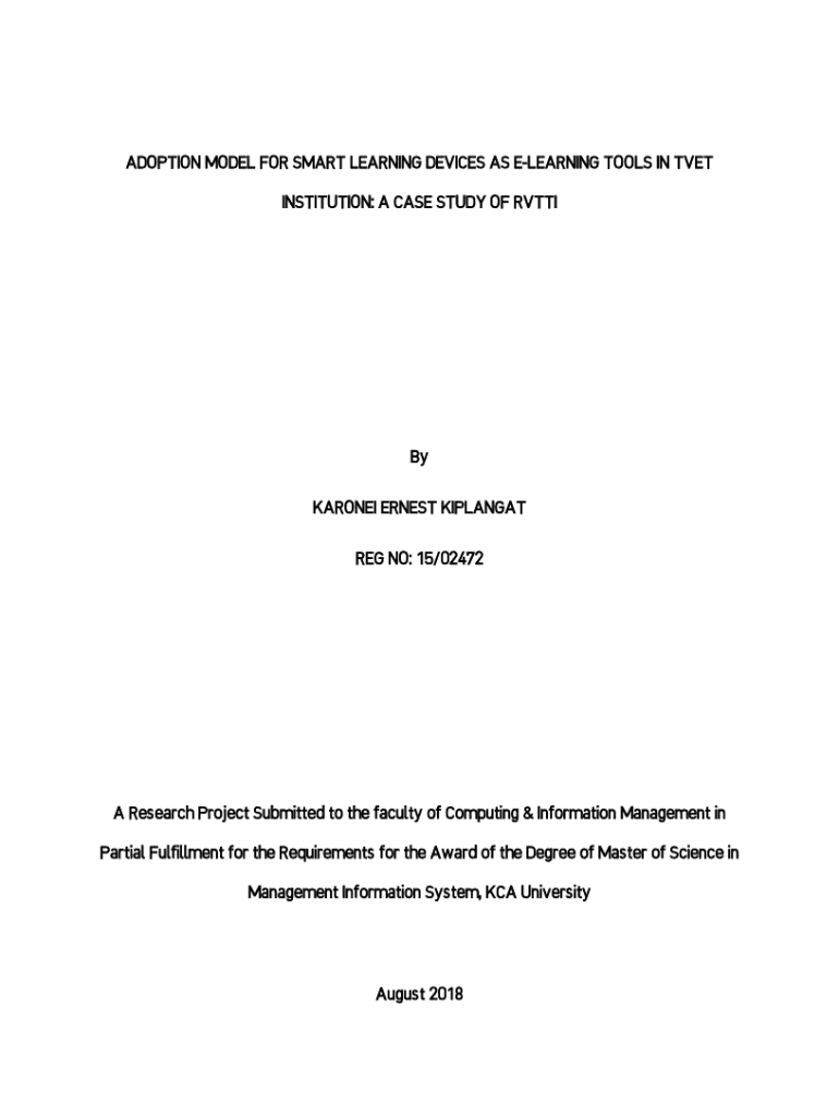 Fillable Online a case study of Rift Valley Technical Training ...