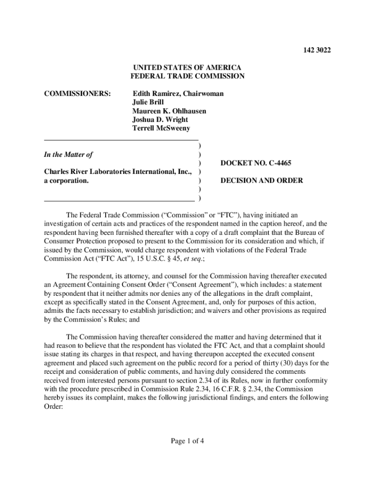 Fillable Online Edith Ramirez, Chairwoman Julie Brill Fax Email Print - pdfFiller