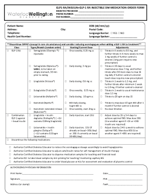 Fillable Online GLP1-RA Add-on Therapy in Patients with Type 2 Diabetes ...