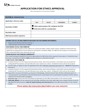 Fillable Online LCL-Form-REC-001Application for Ethics Approval.docx ...