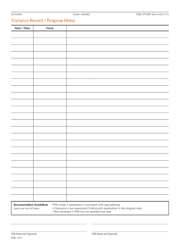 Fillable Online Perinatal Forms Guideline 9 A Guide for Completion of ...