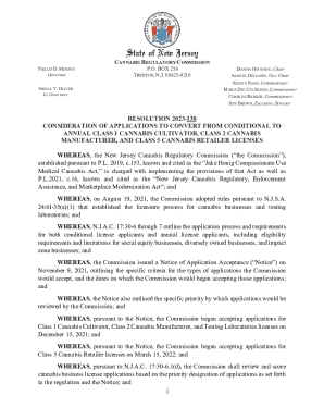 Fillable Online ANNUAL CLASS 1 CANNABIS CULTIVATOR, CLASS 2 CANNABIS ...