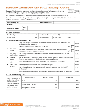 Fillable Online Distribution Commissioning Form 2.1 Fax Email Print - pdfFiller