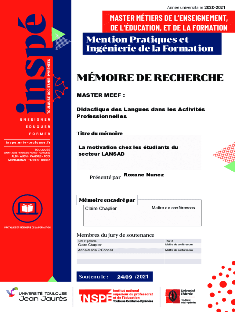 Remplissable En Ligne Master 2 Mtiers de l'enseignement, de l'ducation ...
