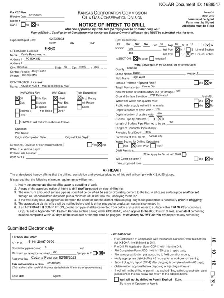 Fillable Online Notices of Intents Search Fax Email Print - pdfFiller