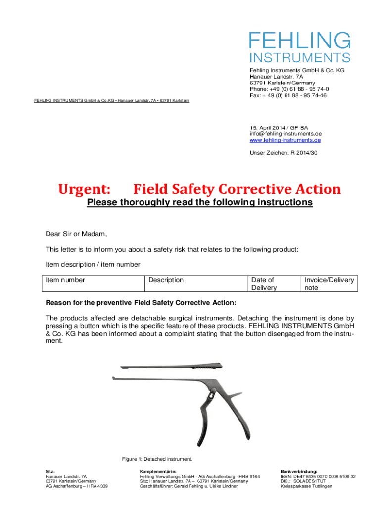 Fillable Online surgical instruments, Fehling Instruments, Spine surgery, cardiac Fax Email ...