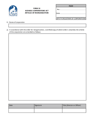 Fillable Online BCA Form 10 - Legal Registries Fax Email Print - pdfFiller