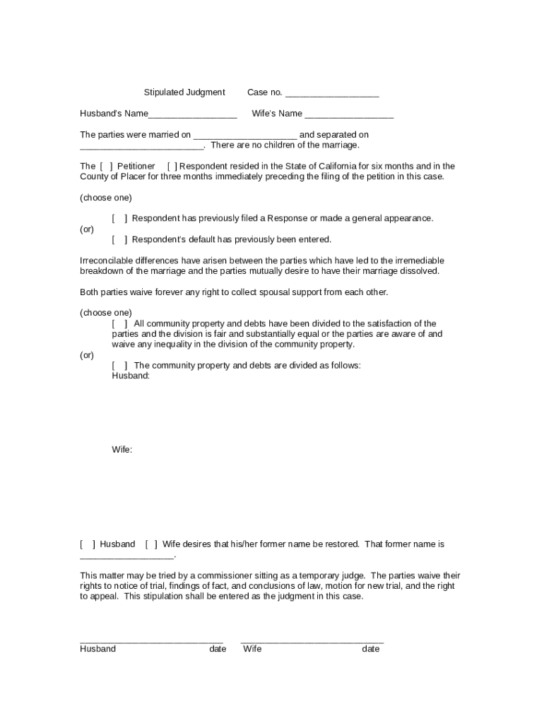 FL-625 Stipulation and Order (Govermental) - California Courts Doc ...