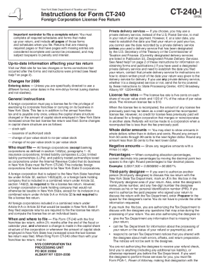 Fillable Online Instructions for Form CT-240 - Tax.NY.gov Fax Email ...