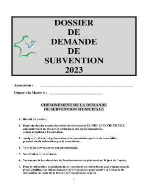 Remplissable En Ligne Dossier de demande de subvention aux associations Fax Email Imprimer ...