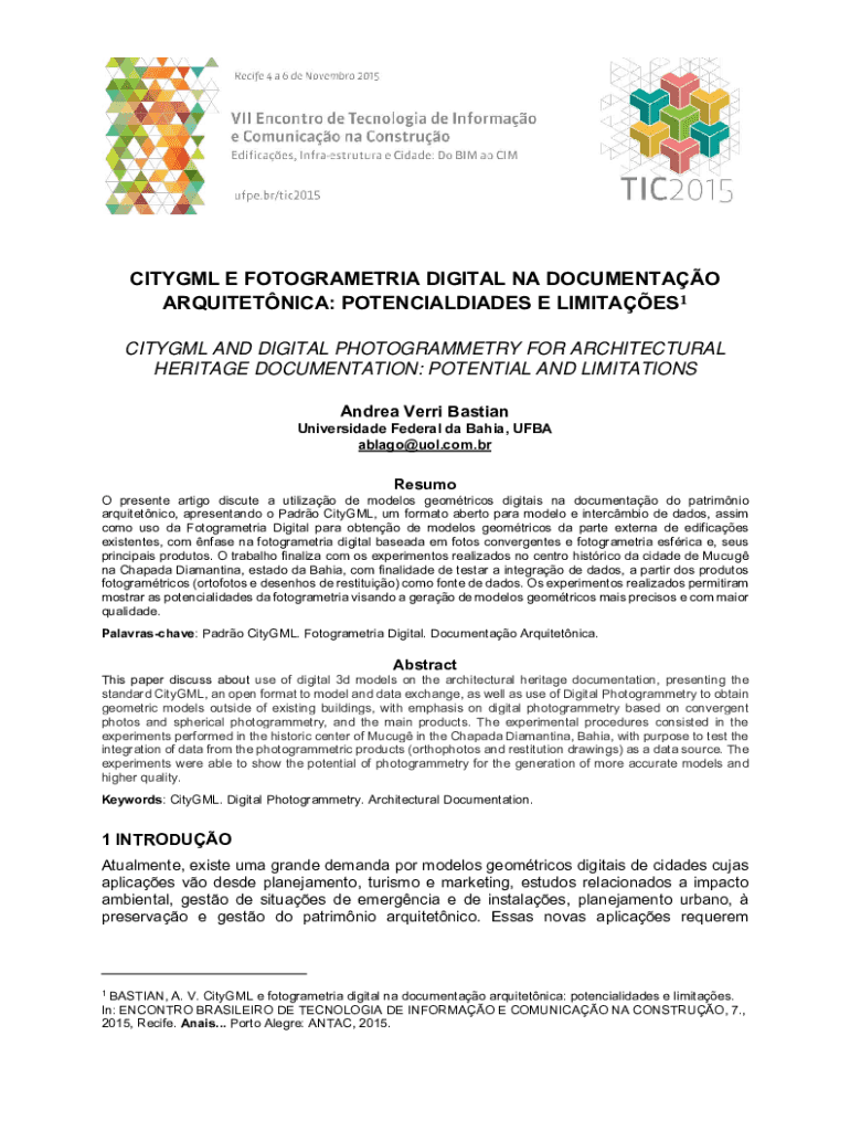 Preenchível Disponível Um estudo da fotogrametria digital na documentao ... Preenchível Disponível Um estudo da fotogrametria digital na documentao ...