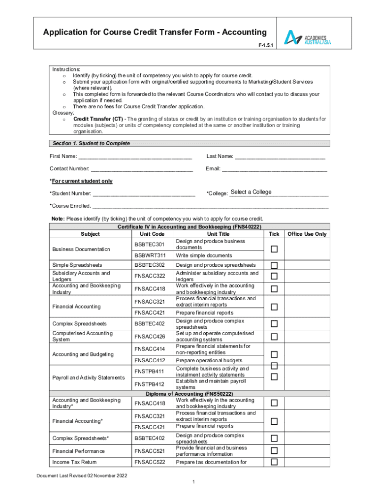 Fillable Online Fillable Online Course Credit Transfer Application Form Fax Email Print - pdfFiller