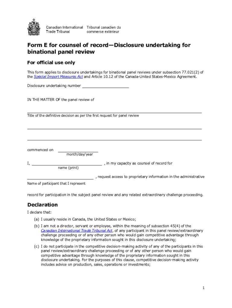 Fillable Online citt-tcce gc United States-Mexico-Canada Agreement ...