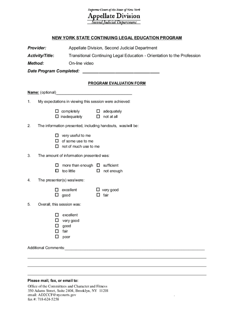 Fillable Online courts state ny CLE Programs - New York State Bar ...