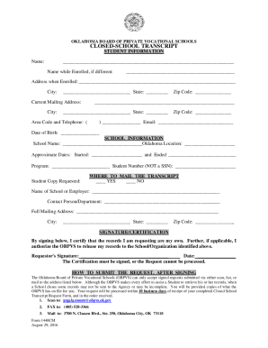 Fillable Online WCC Transcript Request Form. WCC Transcript Request ...