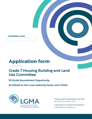 Fillable Online LGMA Grade 7 Application Form Fax Email Print - pdfFiller